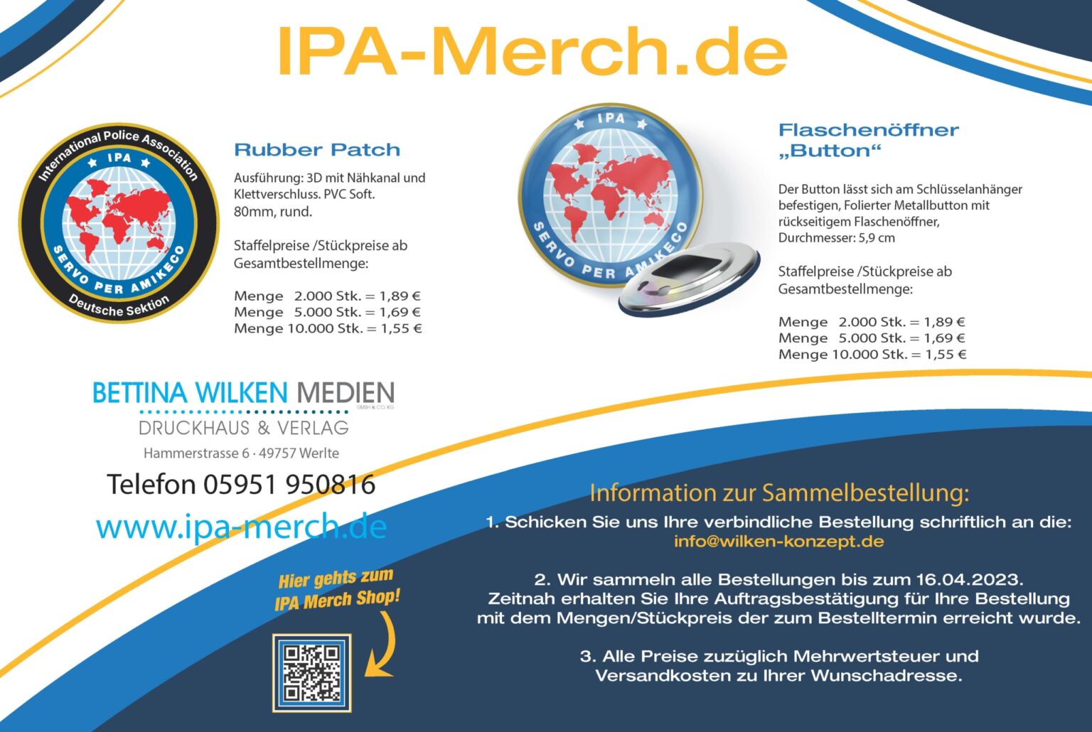 Sammelbestellung Patches + Flaschenöffner - International Police ...